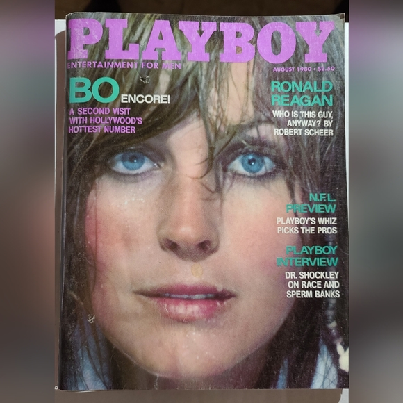 PLAYBOY | Other | Playboy August 98 Bo Derrick Ronald Reagan | Poshmark